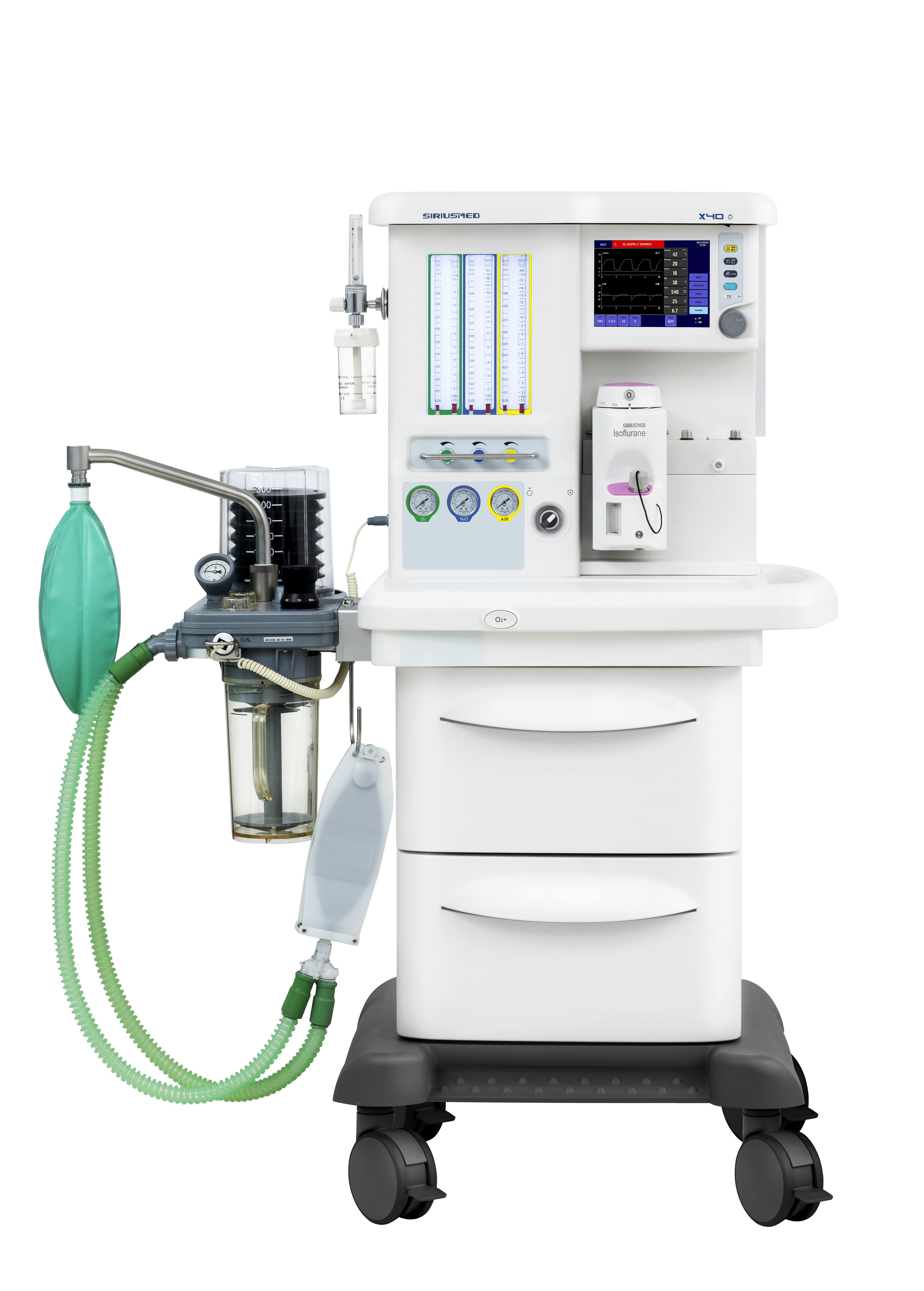 touch screen Anesthesia Work Station, control button, AGS, ORC, tubes ...