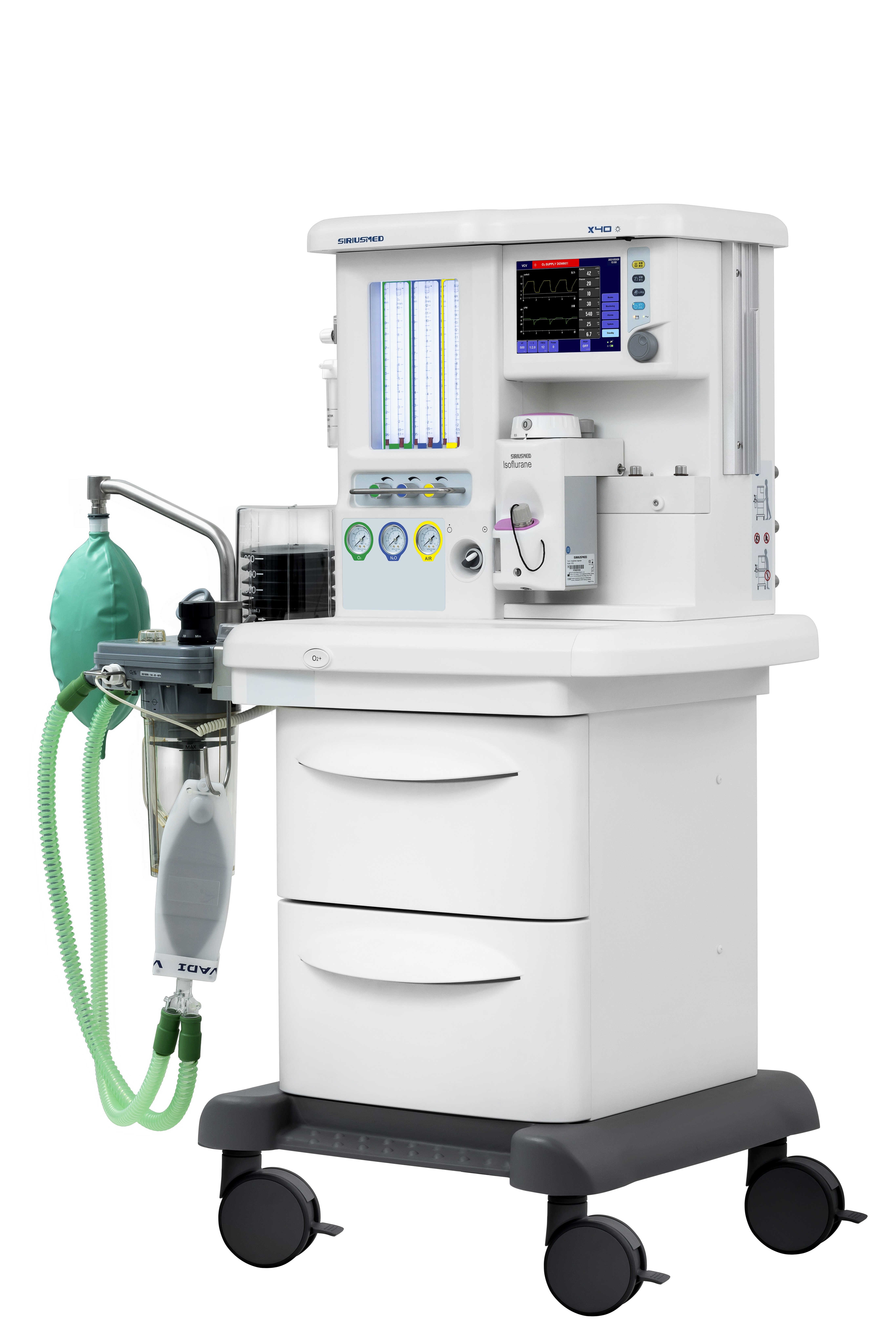 touch screen Anesthesia Work Station, control button, AGS, ORC, tubes ...