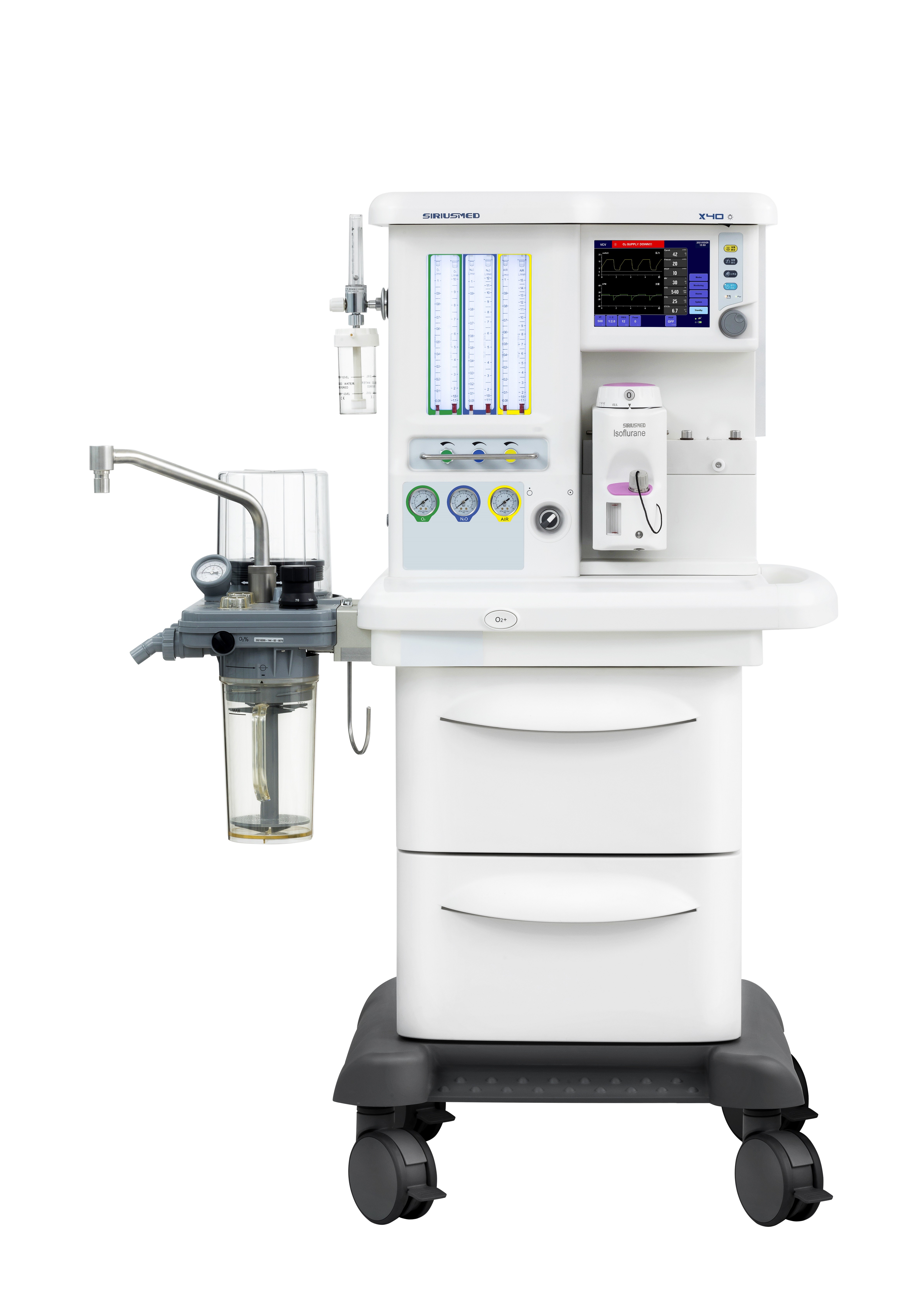 touch screen Anesthesia Work Station, control button, AGS, ORC, tubes ...